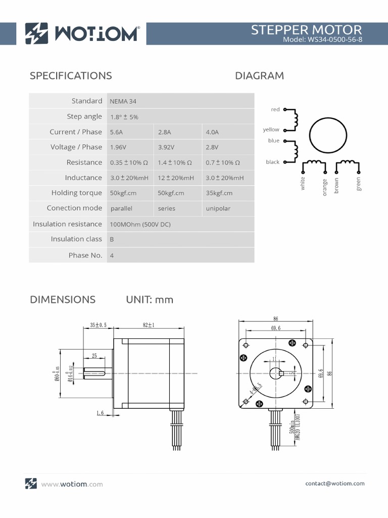 Datasheet Motor WS34 0500 56 8 Gráfico | PDF