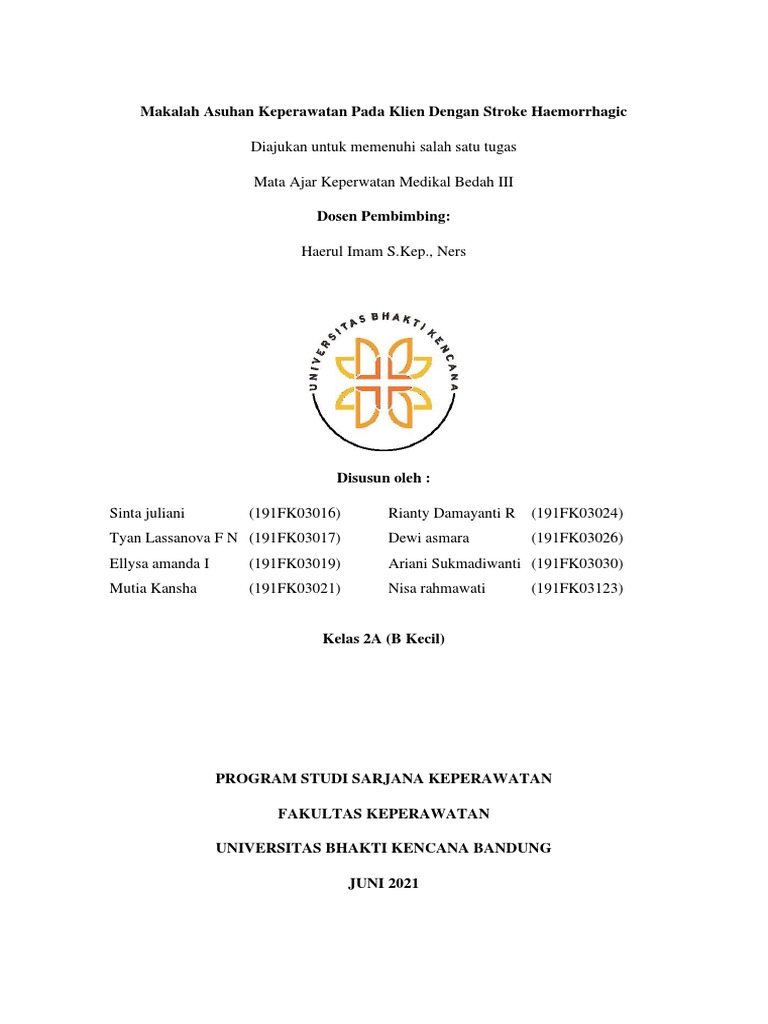 Askep Stroke Hemoragic - Kel 1 | PDF