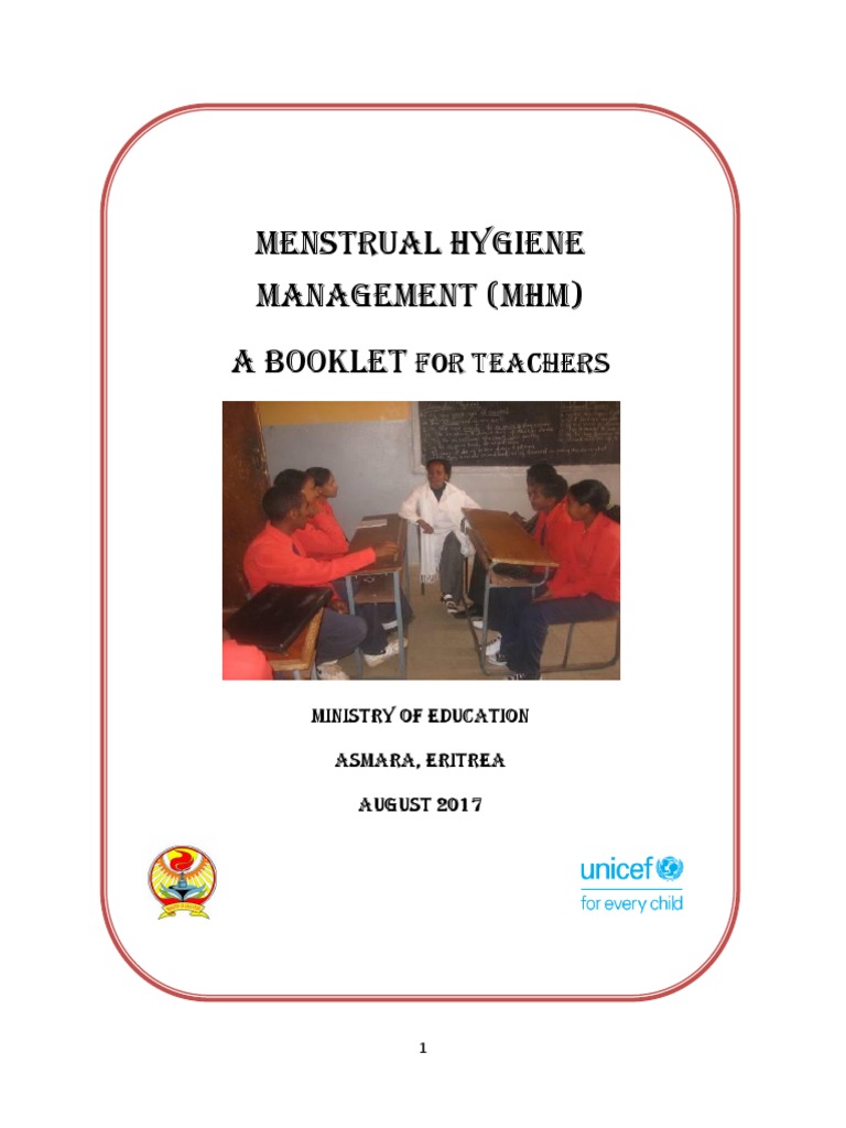 Menstrual HYGIENE Management (MHM) A Booklet: For Teachers | Download ...