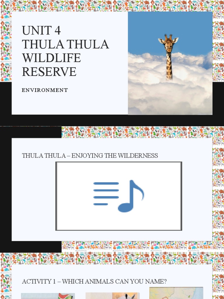 Unit 4 Thula Thula Wildlife Reserve: Environment | PDF