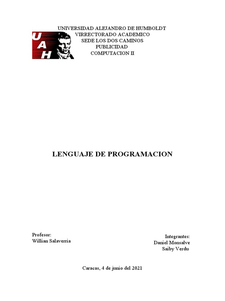 Lenguaje de Programacion | PDF | Informática | Programación de computadoras