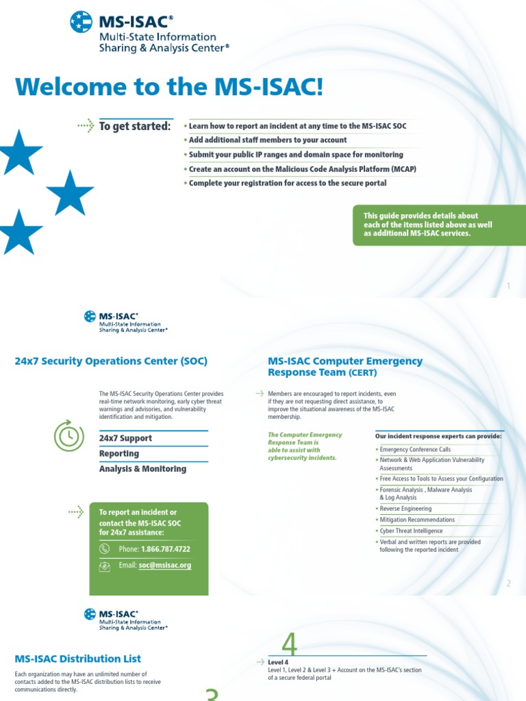 MS-ISAC Member Onboarding Guide | PDF | Computer Security | Security