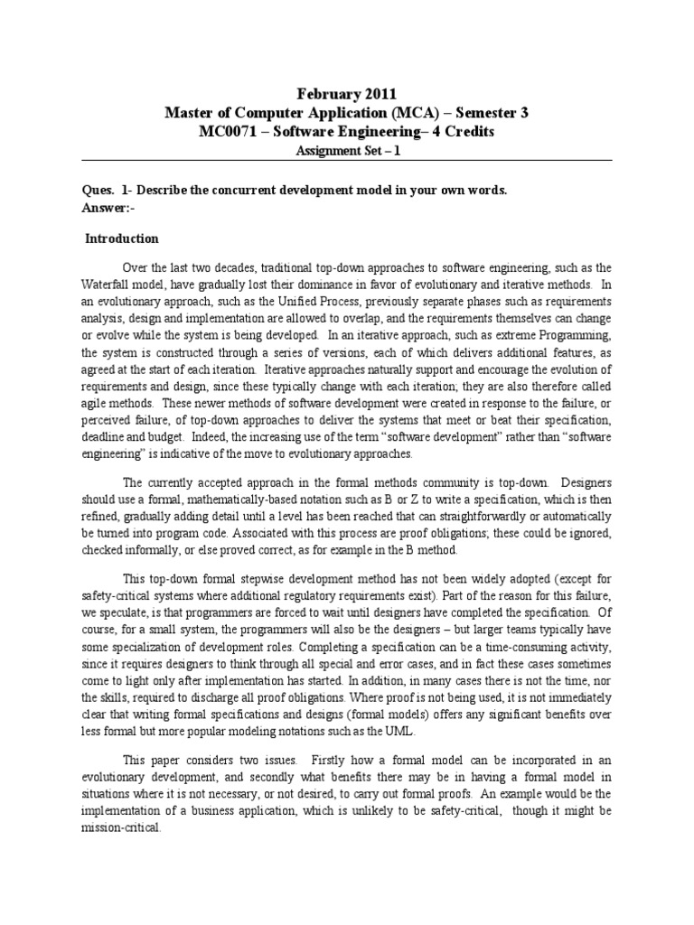 February 2011 Master of Computer Application (MCA) - Semester 3 MC0071 ...