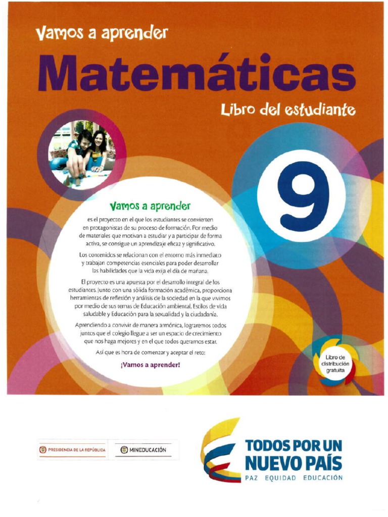 Vamos A Aprender Matemáticas 9° | PDF