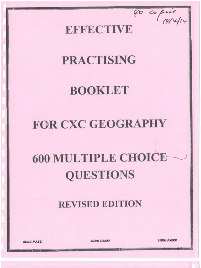 CSEC Geography MCQ | PDF