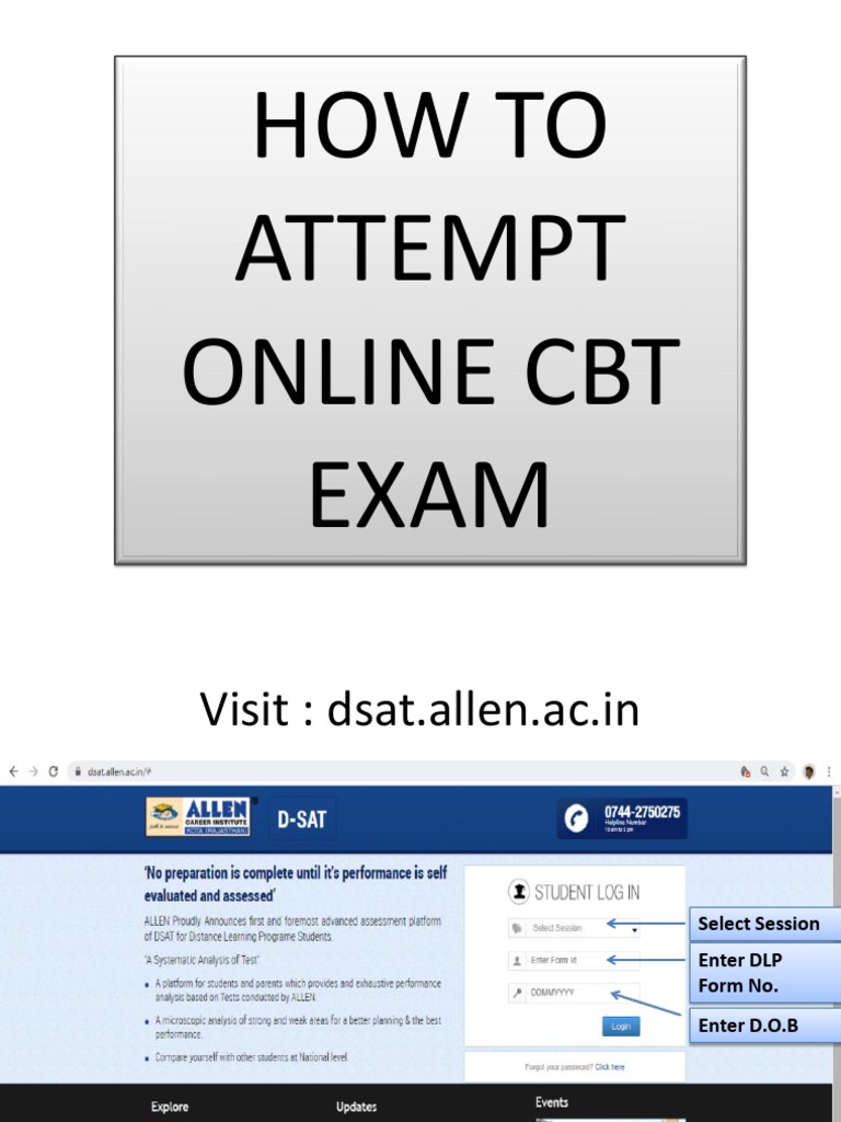 How To Attempt Online CBT Exam | PDF