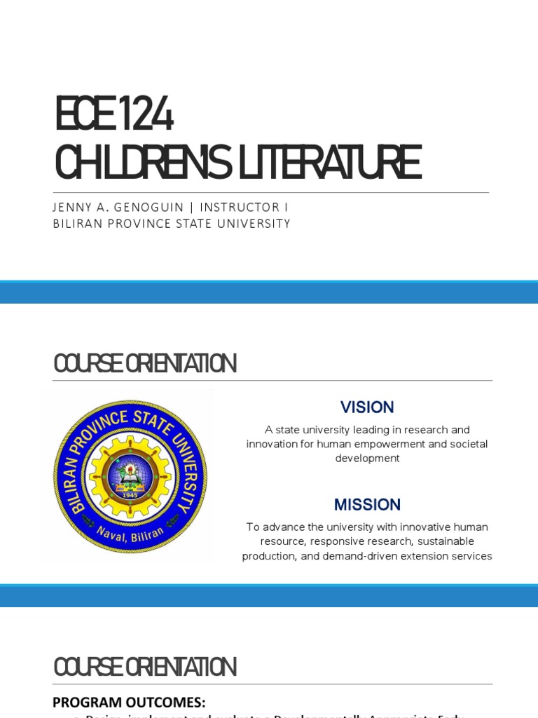 Course Orientation - ECE 124 | PDF | Early Childhood Education | Educational Assessment