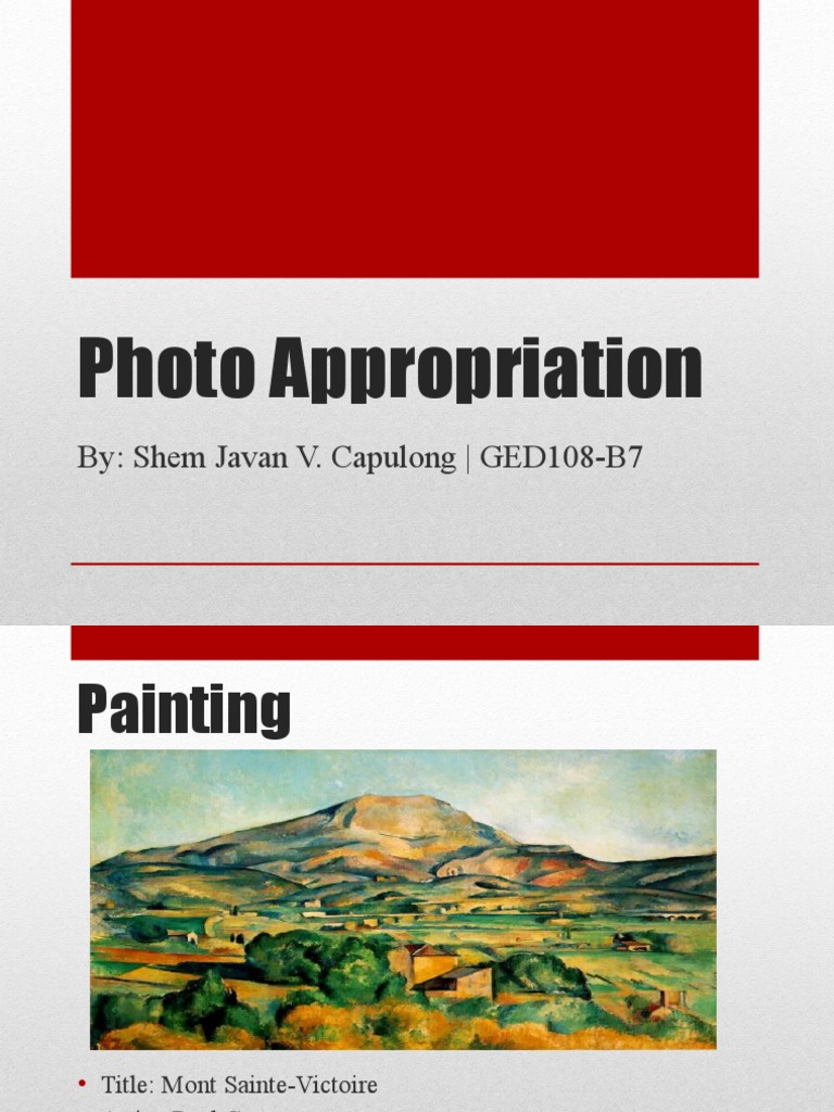Photo Appropriation Capulong | PDF