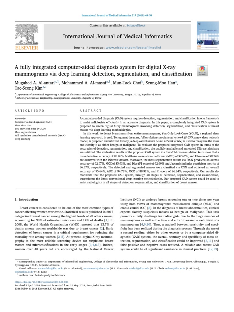 A Fully Integrated Computer-Aided Diagnosis System For Digital X ...