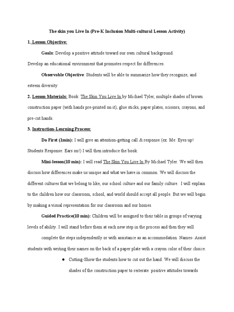 Final The Skin You Live in 1 1 | PDF | Applied Psychology | Pedagogy