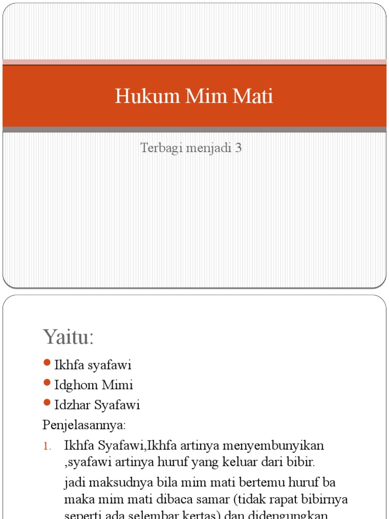 Hukum Mim Mati | PDF | Puisi