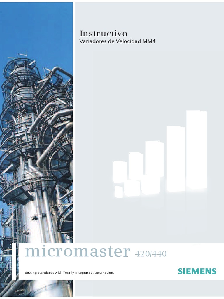 Manual Micromaster 420 en Español | PDF | Convertidor digital a ...