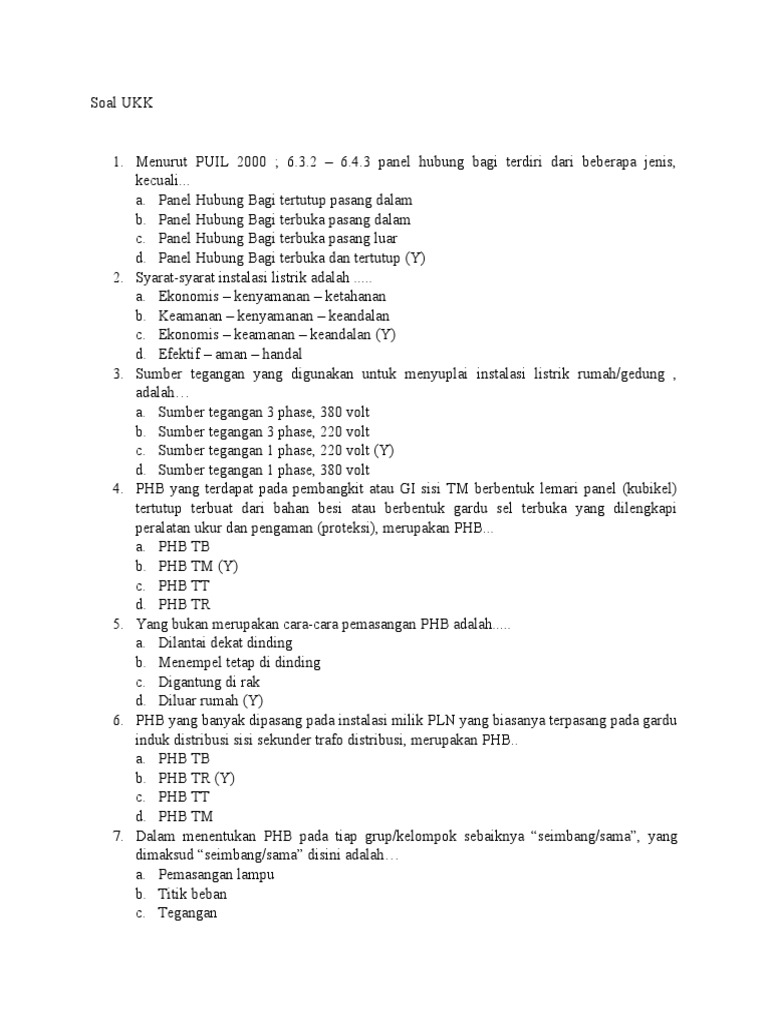 Soal UKK | PDF