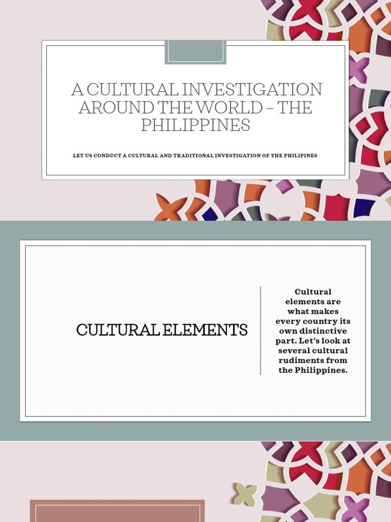 A Cultural Investigation Around The World - The Philippines | PDF ...