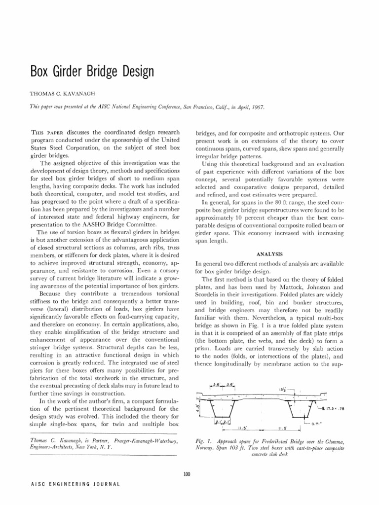 Box Girder Bridge Design | PDF | Beam (Structure) | Bridge
