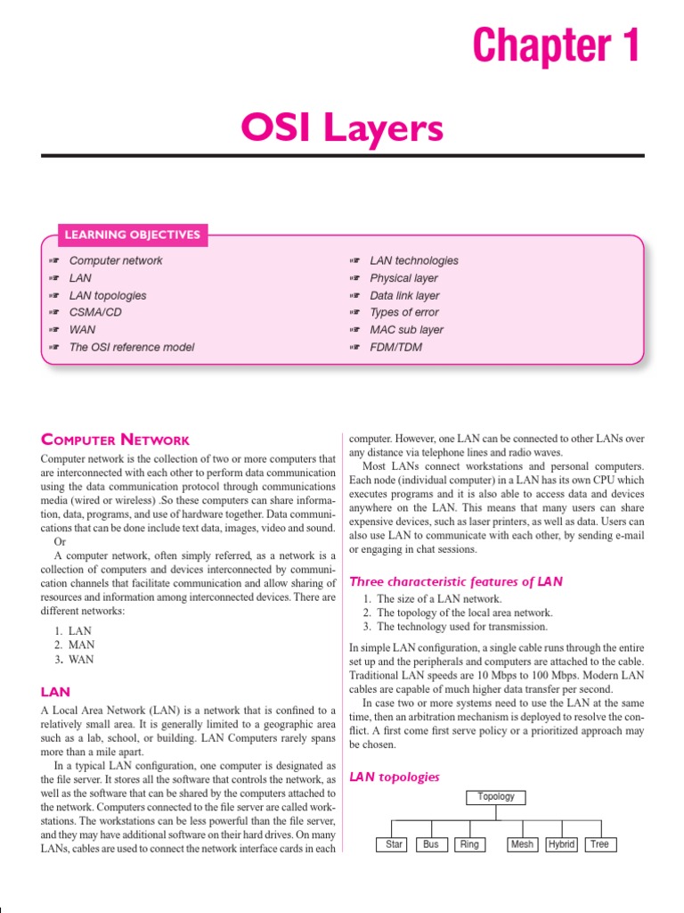 1 Osi Layer | PDF | Network Topology | Computer Network