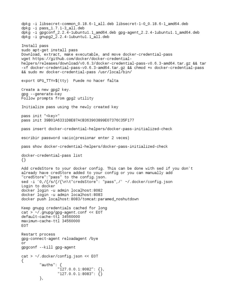 Configuracion Docker Credencial Helper For Nexus Registry | PDF