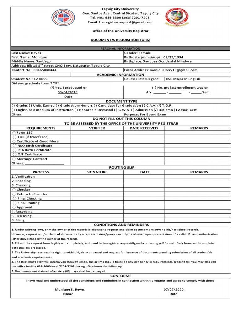Documents Requisition Form Blank FINAL | PDF | Business