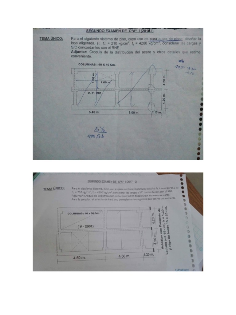 Examenes CA I II Unidad Soluciones | PDF | Ingeniería de Edificación | Ingeniero civil