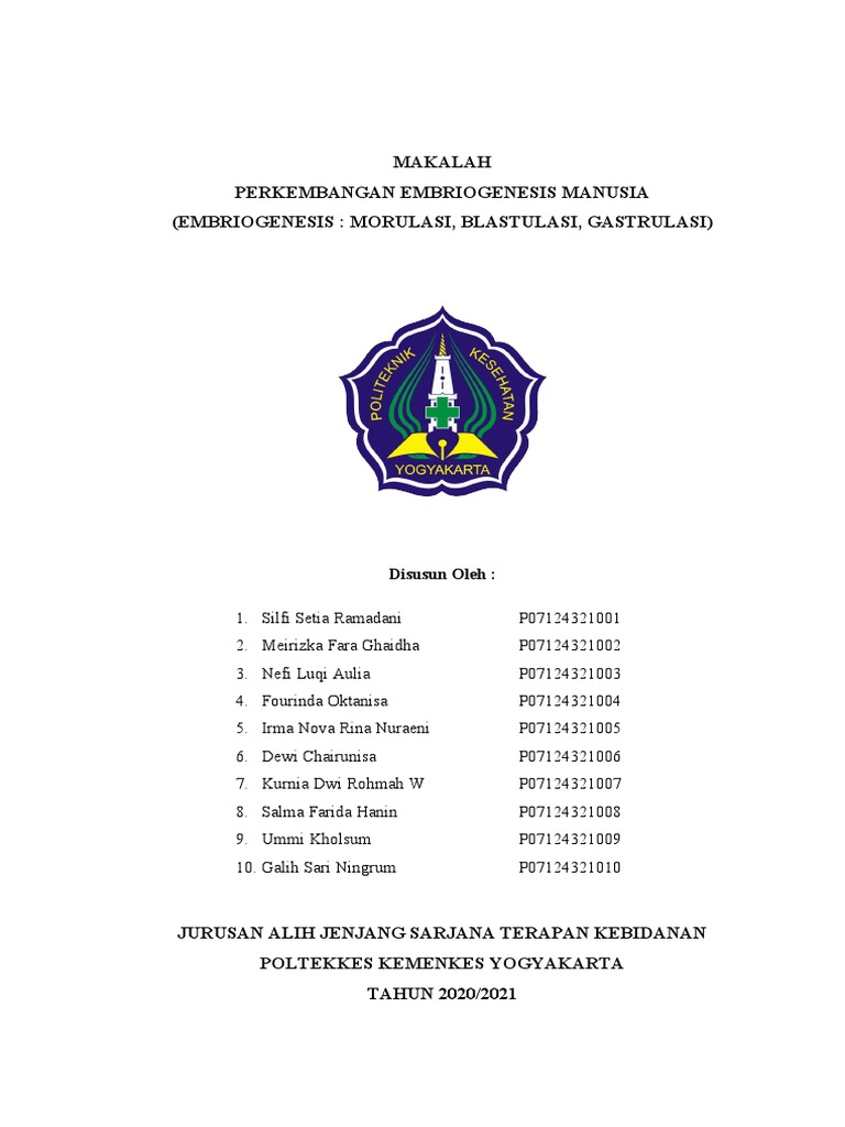 Proses Embriogenesis Manusia | PDF