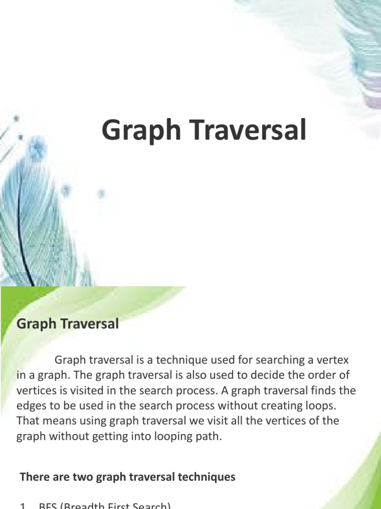 Graph Traversal | PDF | Graph Theory | Discrete Mathematics Graph Traversal | PDF | Graph Theory | Discrete Mathematics
