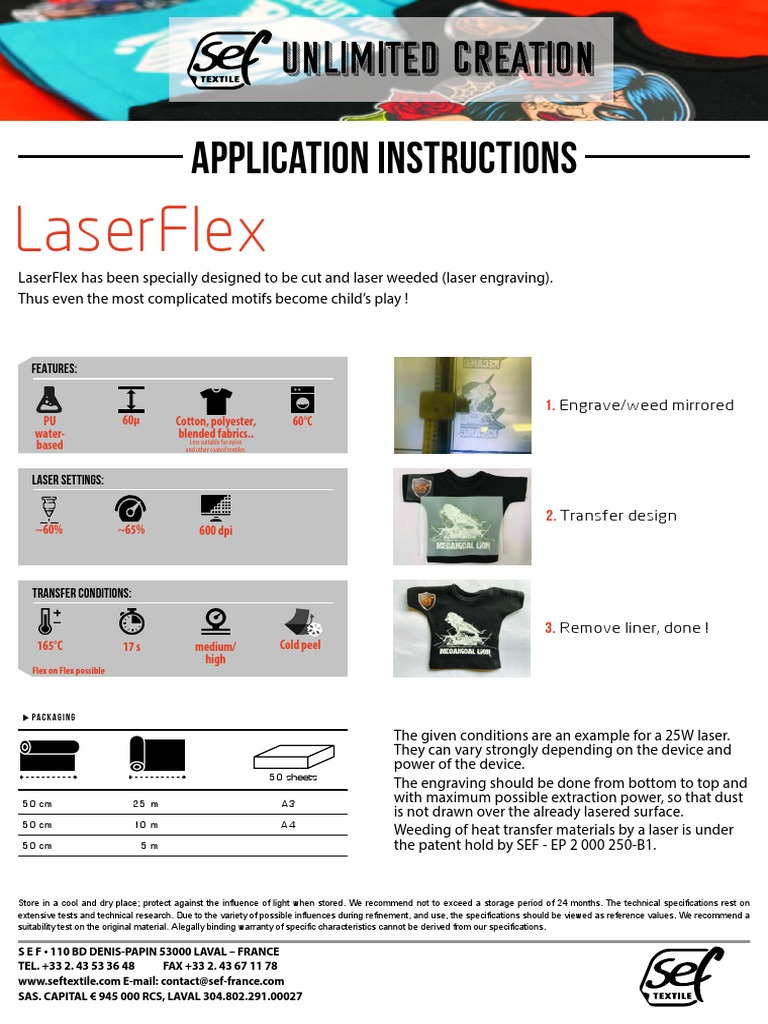 Application Instructions - LaserFlex | PDF | Laser | Materials