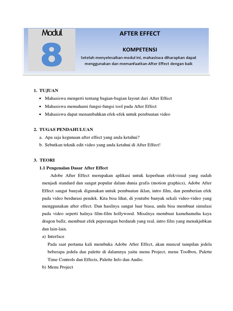 Modul: After Effect | PDF