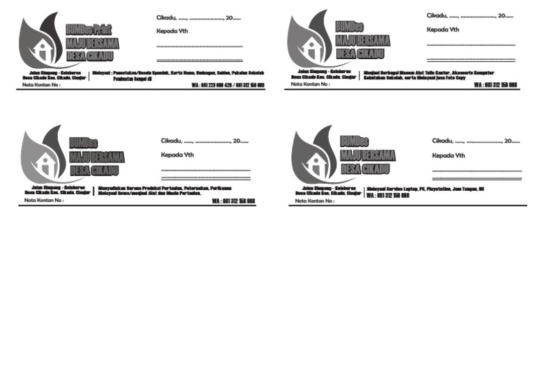 KOP Nota BUMDES | PDF