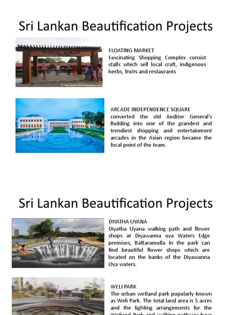 Sri Lankan Beautification Projects | PDF
