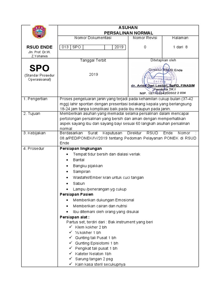 Spo 13-Asuhan Persalinan Normal | PDF