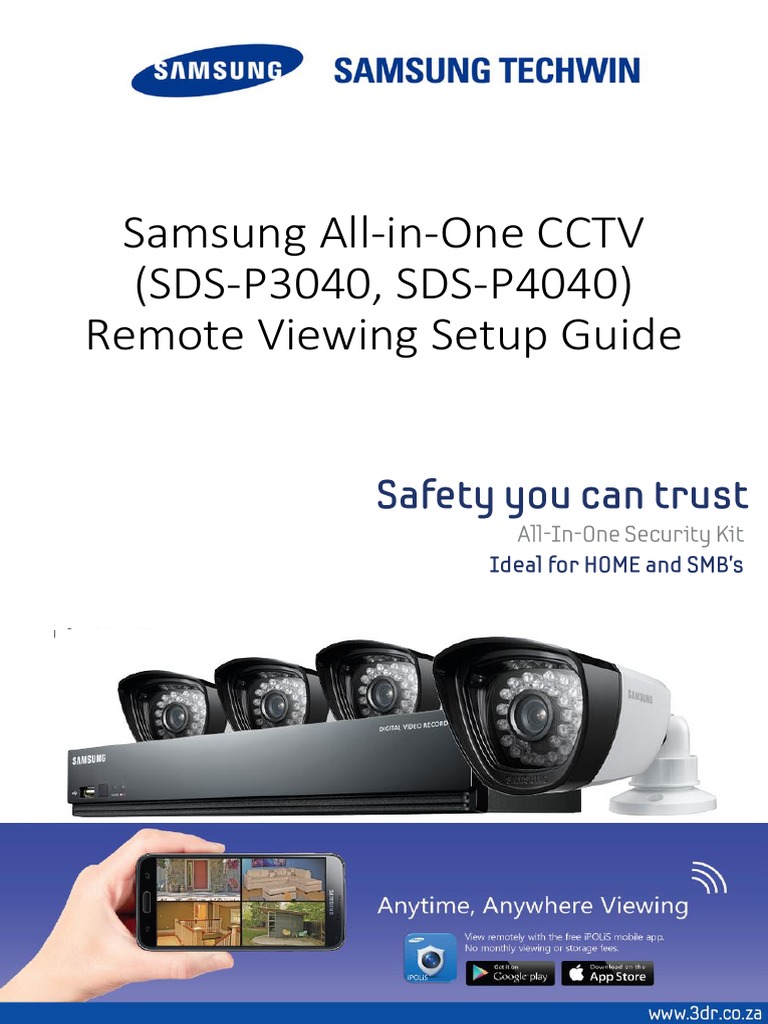 Samsung CCTV Remote Viewing Setup Guide | PDF | Router (Computing) | Ip ...
