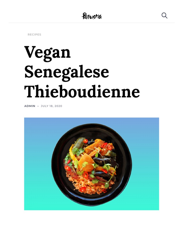 Vegan Senegalese Thieboudienne - Parusha Naidoo | PDF | Food And Drink ...