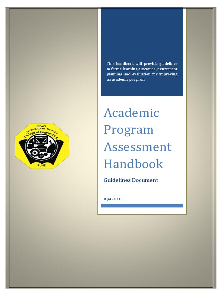 Academic Program Assessment Handbook: Guidelines Document | PDF ...
