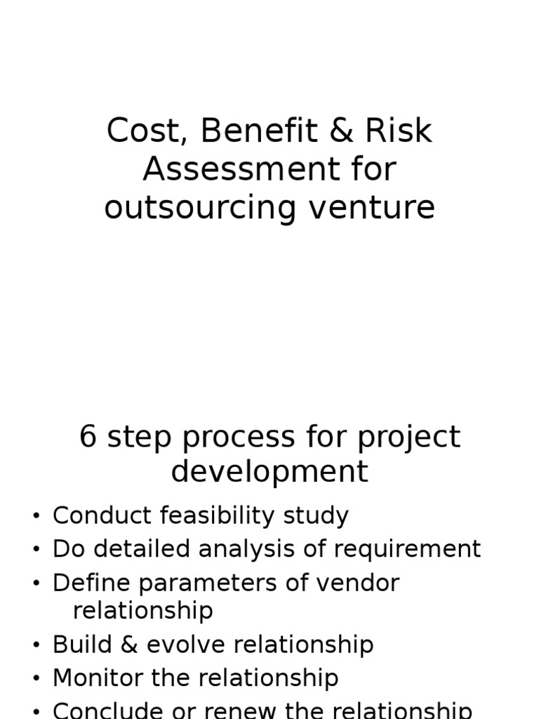 Cost, Benefit & Risk Assessment For Outsourcing | PDF | Outsourcing ...