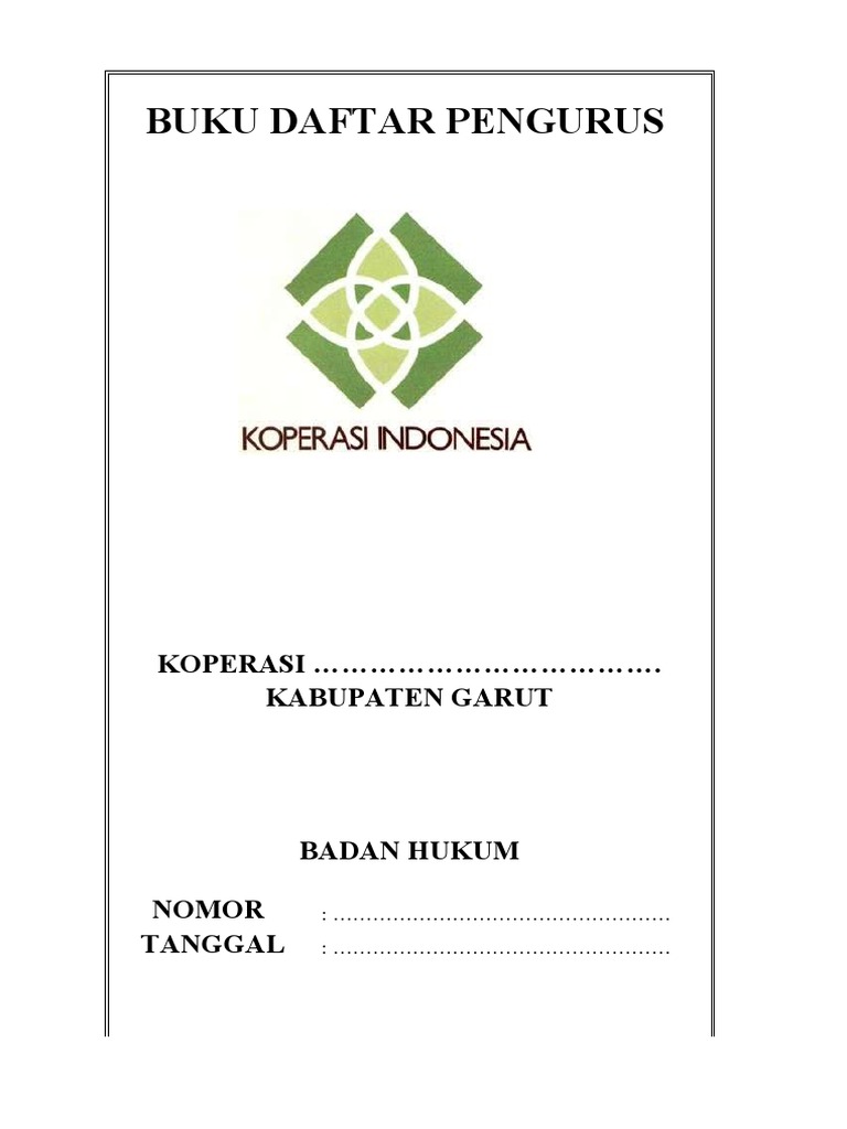 Buku Daftar Pengurus | PDF