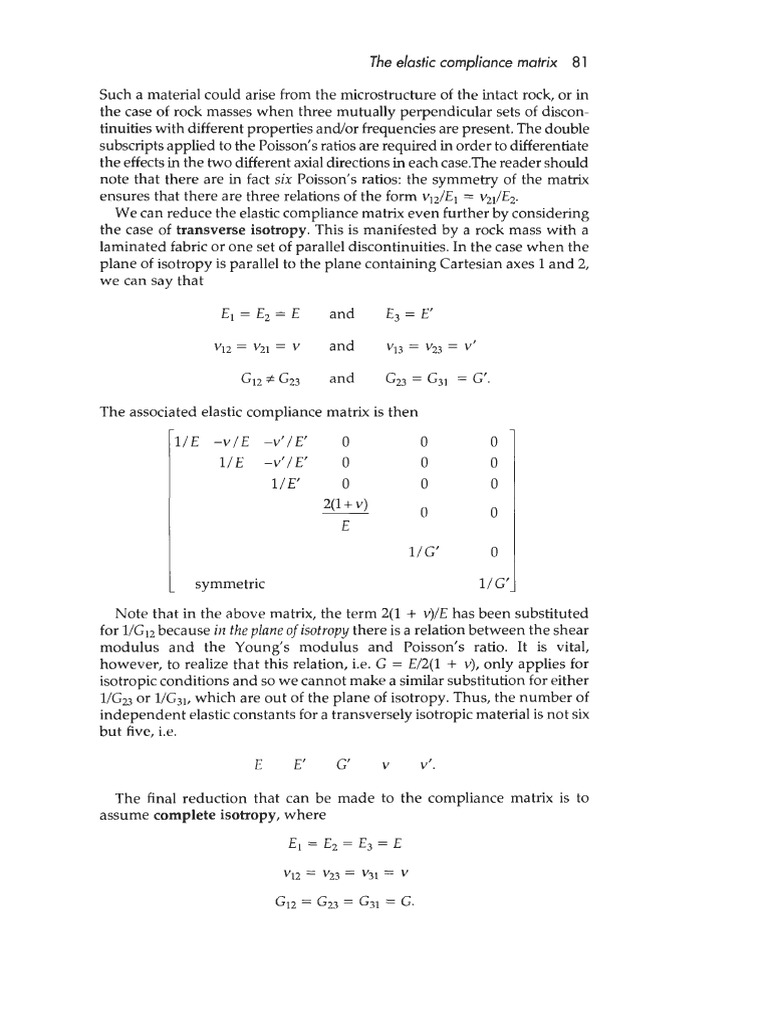 Elastic Compliance Matrix Explained | PDF | Solid Mechanics | Building ...