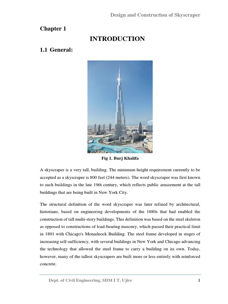 Design and Construction of Skyscraper | PDF | Prestressed Concrete ...