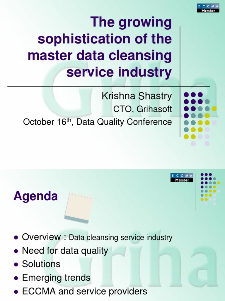 The Growing Sophistication of The Master Data Cleansing Service ...