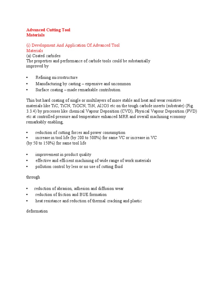 Advanced Cutting Tool | PDF | Ceramics | Sintering