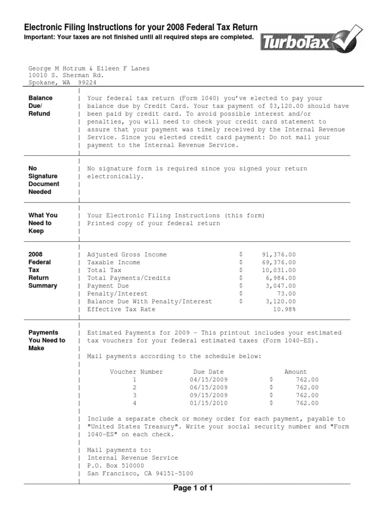 2008 Federal Tax Return Instructions | PDF | Tax Refund | Irs Tax Forms