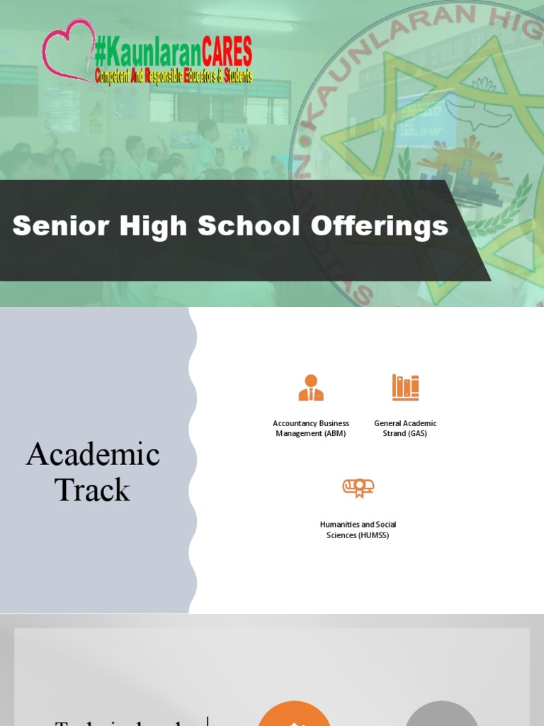 Senior High School Academic Tracks Overview | PDF | Art | Technology ...