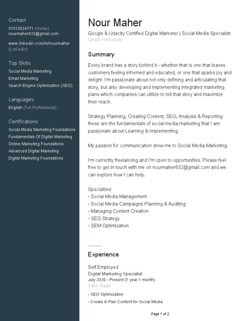 Linkedin Profile | Download Free PDF | Digital Marketing | Social Media