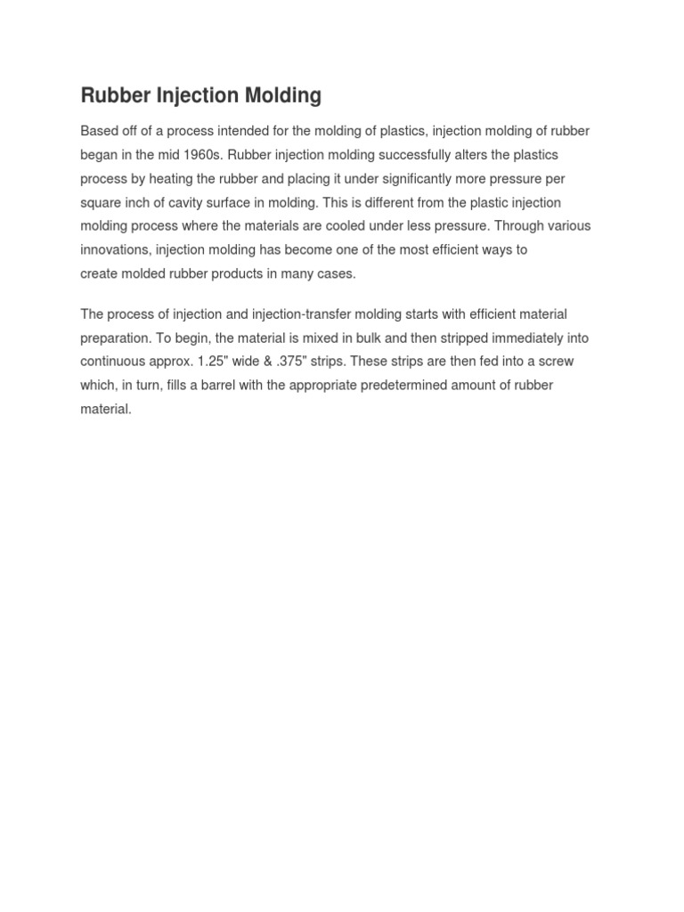 Rubber Molding | PDF | Silicone | Chemistry