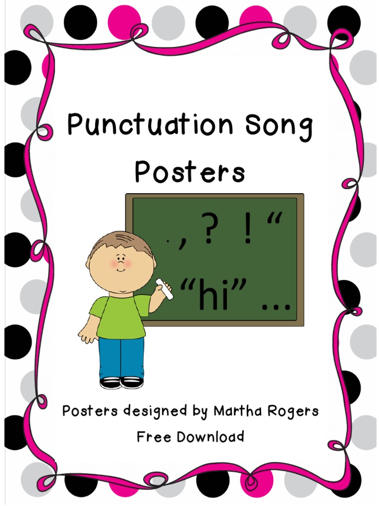 3-Punctuation Song Posters TPT | PDF | Punctuation | Ellipsis