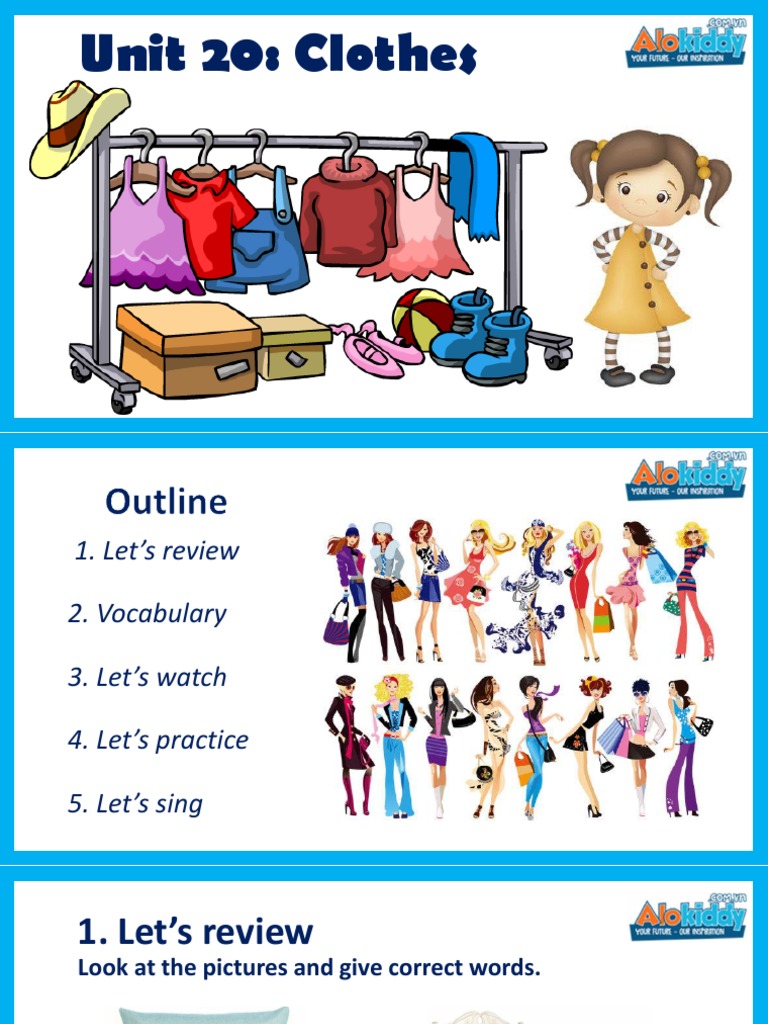 Pre 1-1 - Unit 20 - Clothes | PDF
