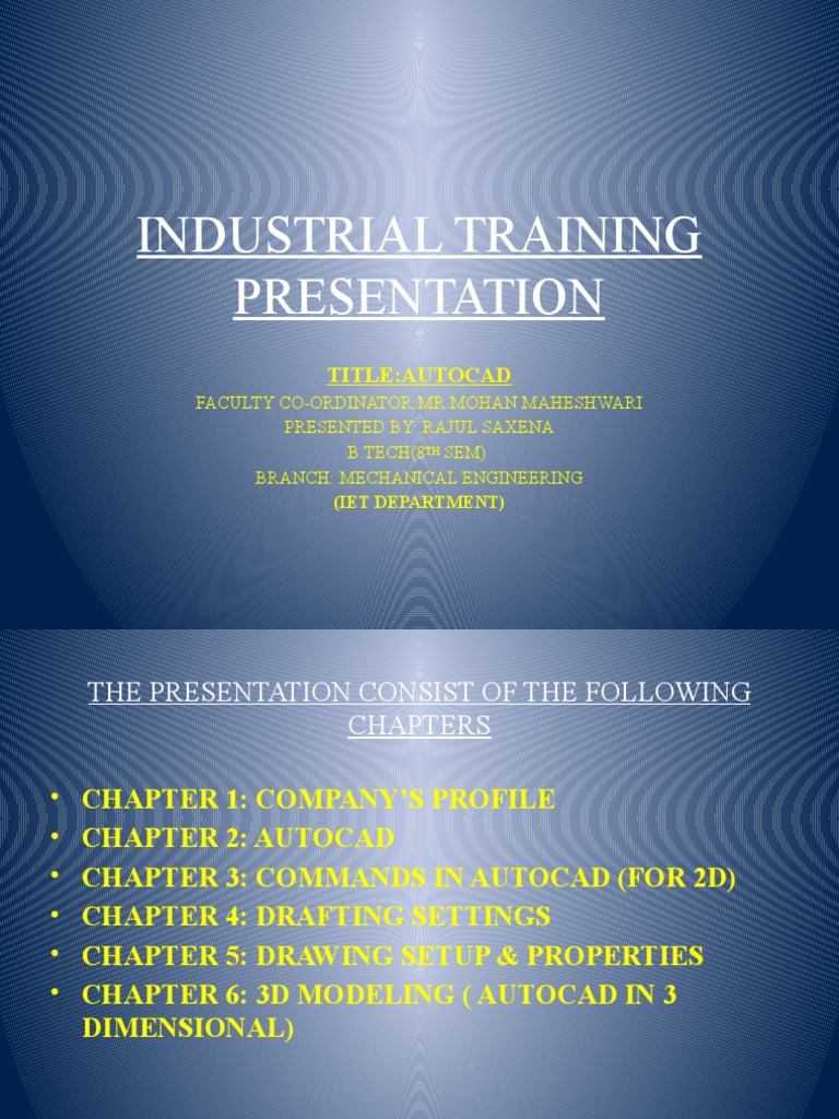 A Ppt Presentation On Cad Pdf Auto Cad Autodesk