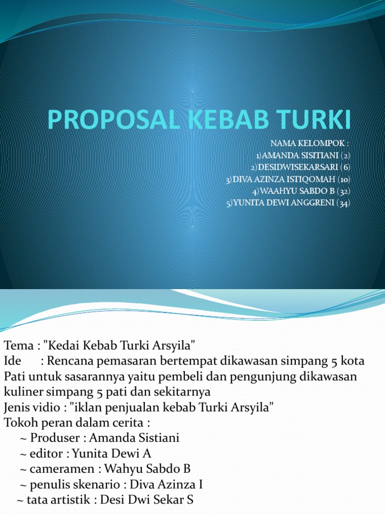 Proposal Kebab Turki X-tkj2 | PDF