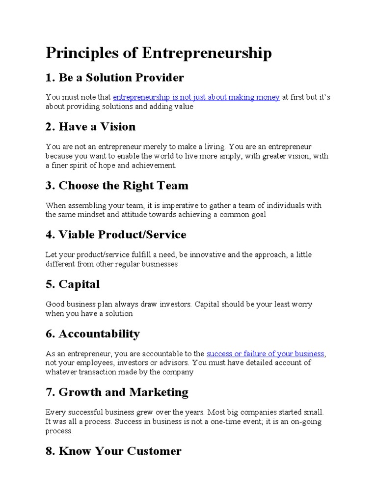L 8 Principles of Entrepreneurship | PDF | Entrepreneurship | Startup ...