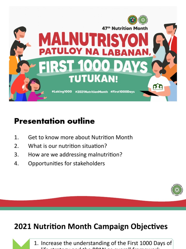 Nutrition Month 2025 Campaign Overview | PDF | Malnutrition | Public Health