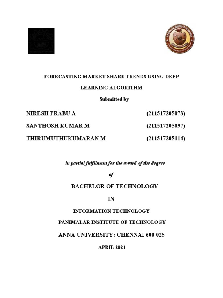 Project Report Stock Market | PDF | Machine Learning | Deep Learning